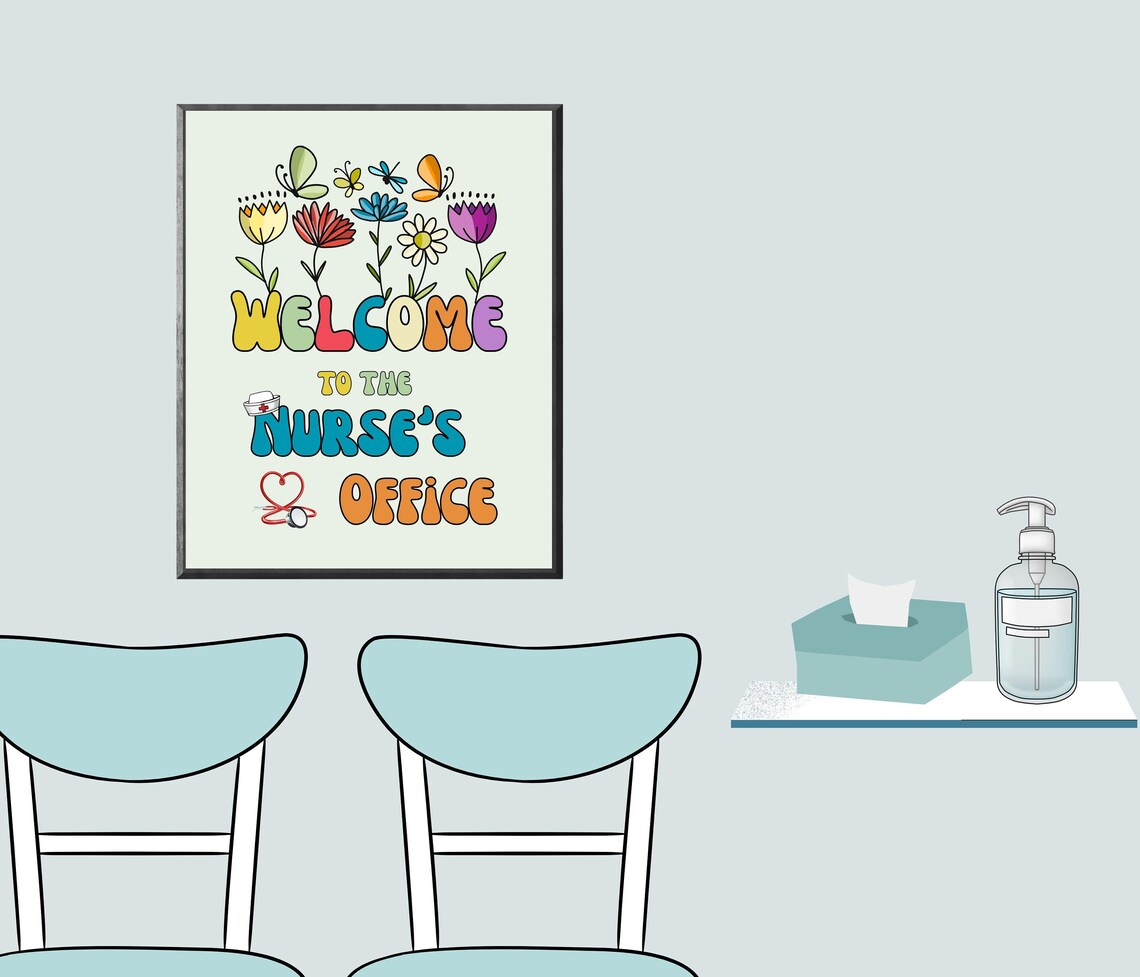 Nurse's Office Printable Welcome Poster, School Nurse Sign, Health ...