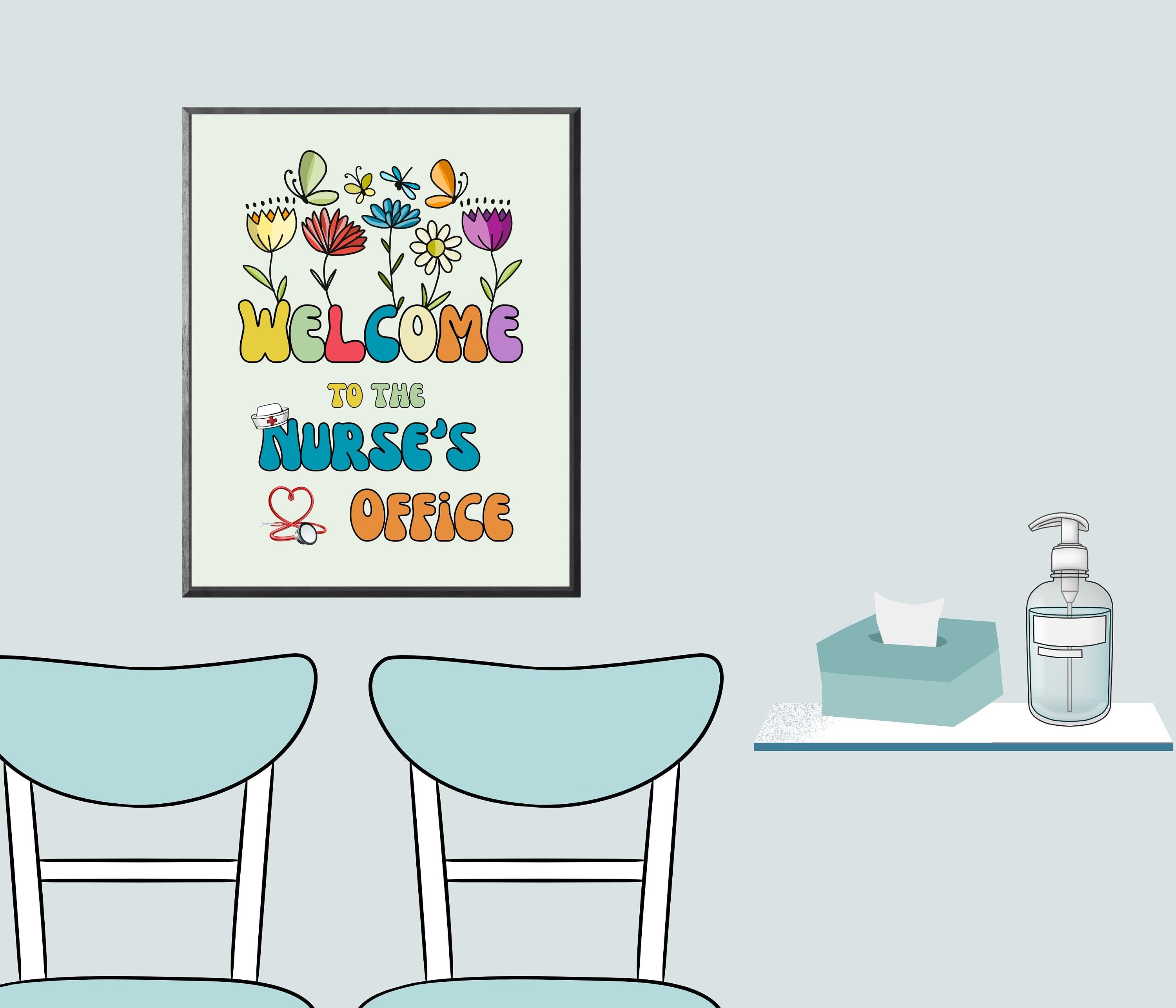 Nurse's Office Printable Welcome Poster, School Nurse Sign, Health ...