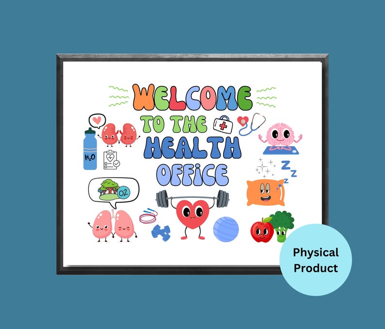 Welcome to the Health Office Poster, Cute Clinic Decor, School Nurse ...