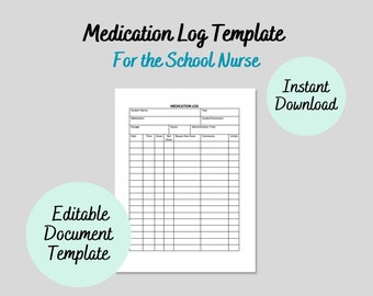 Medication Sheet Template - Etsy