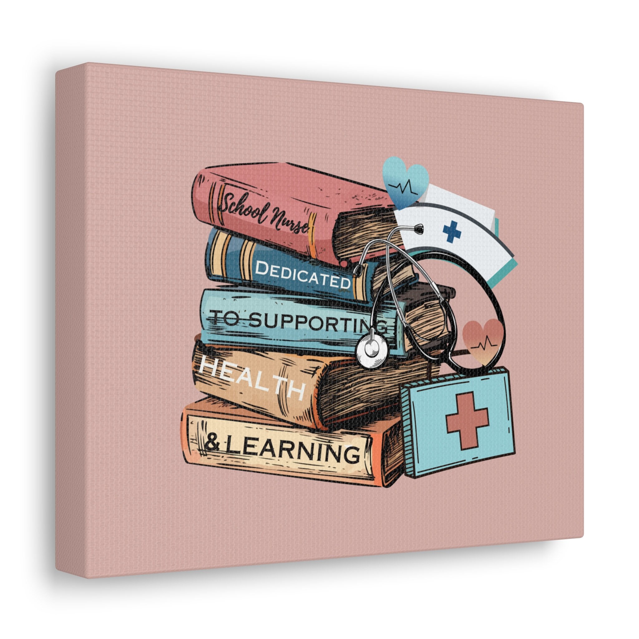 School Nurse Gift, School Nurse Decor, Canvas Print Art for School ...