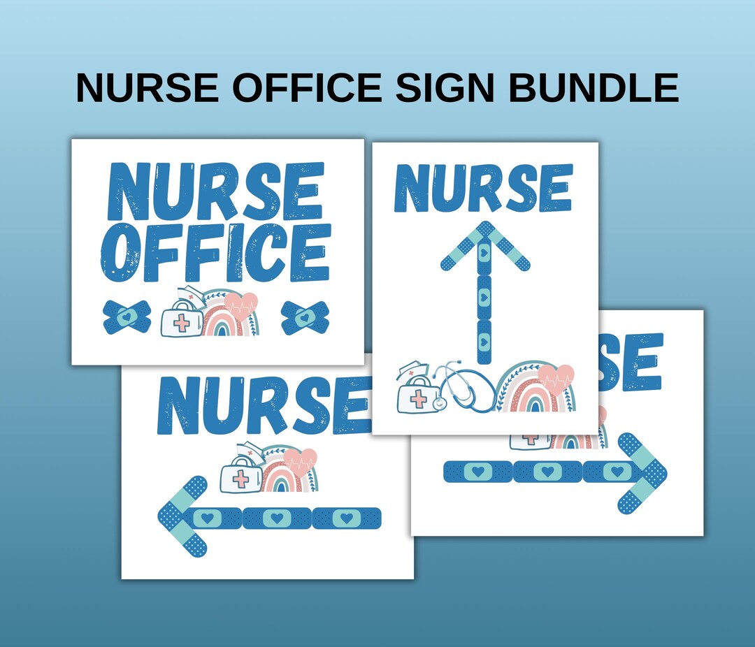 School Nurse Office Sign Bundle, Clinic Decor (digital Download) - Etsy