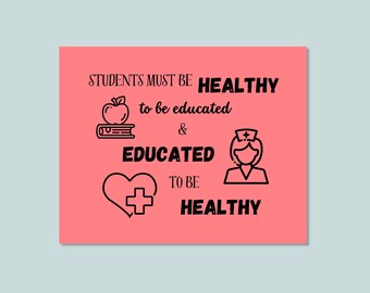 School Nurse Wall Art Print School Nurse Print Framable - Etsy