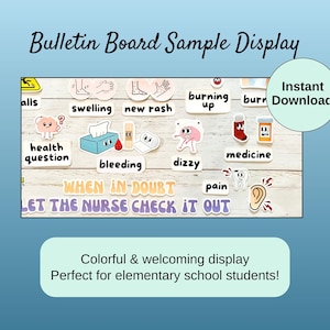 When to Visit the Nurse Bulletin Board Kit: Printable School Decor (PDF ...