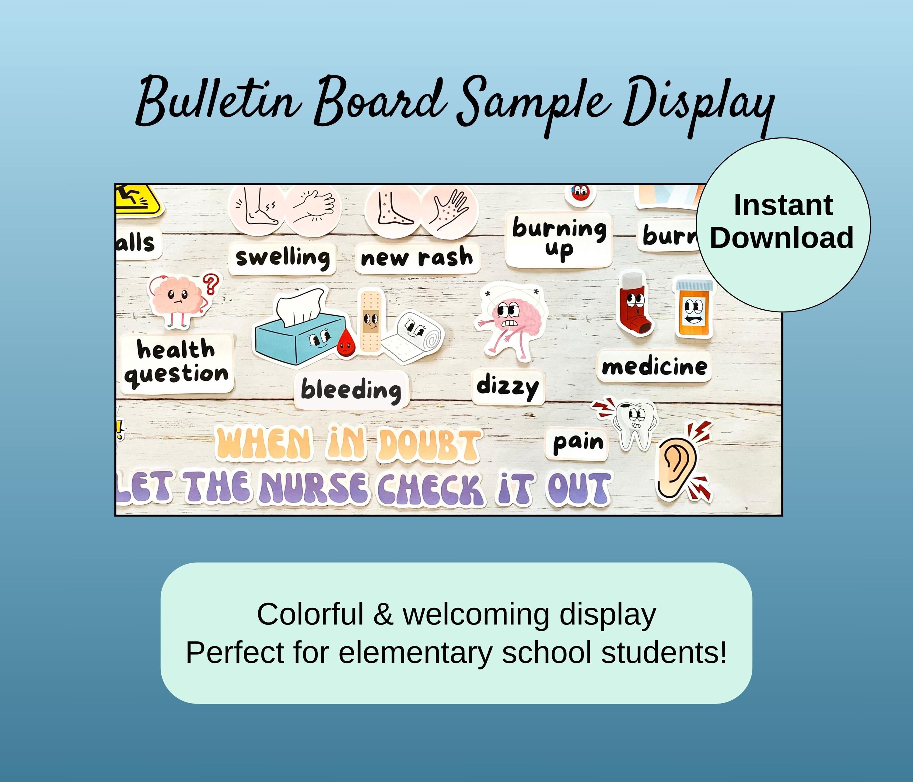 When to Visit the Nurse Bulletin Board Kit: Printable School Decor (PDF ...