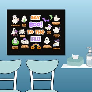 Halloween School Nurse Poster: Fall Flu Season Health Office Decor - Etsy