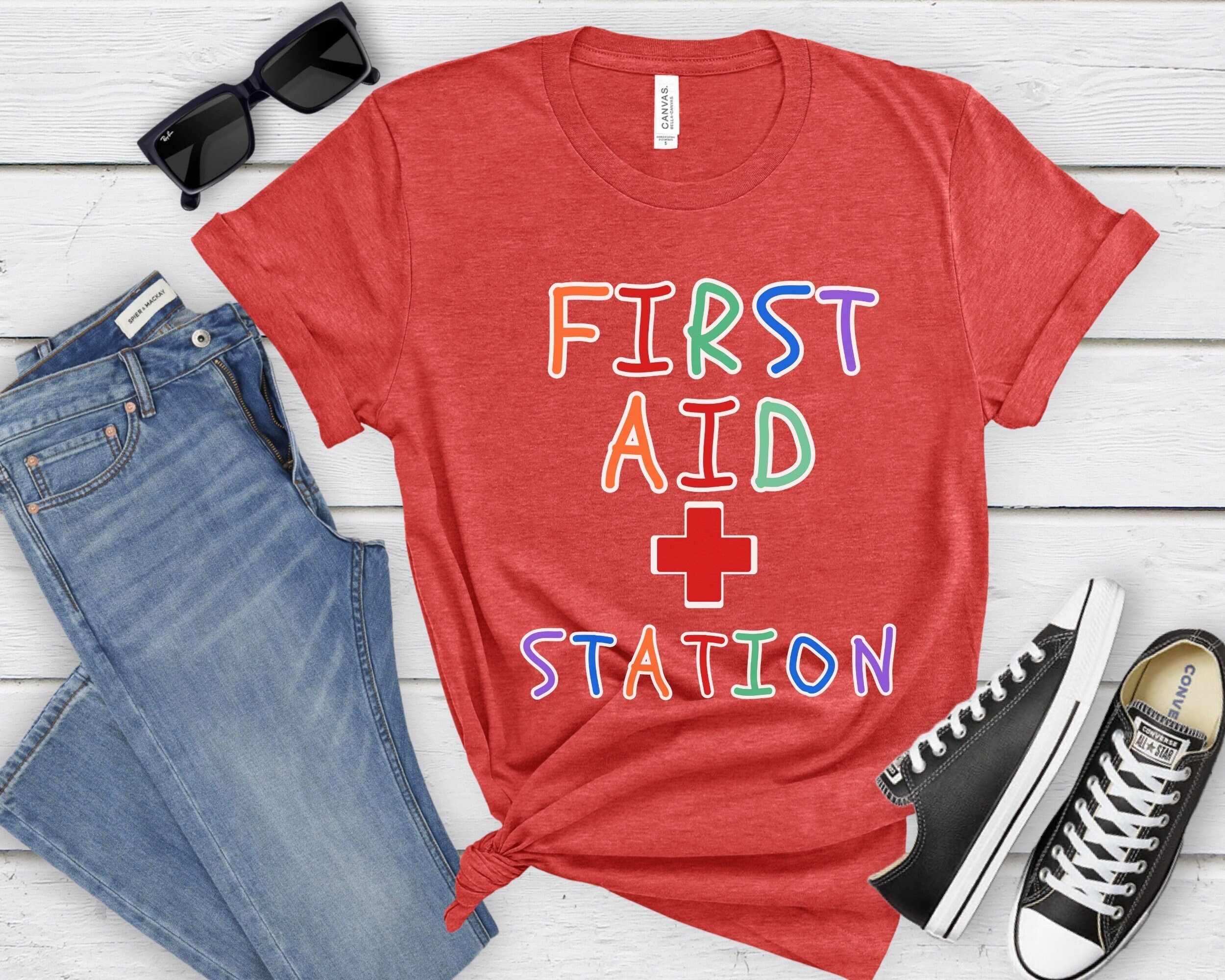 First Aid Station Shirt, Health Crew T-shirt, First Aide Nurse Squad ...