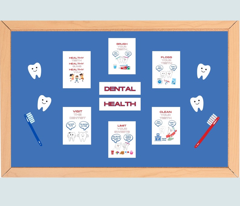 School Nurse Bulletin Board Kit, February Dental Awareness Printables ...