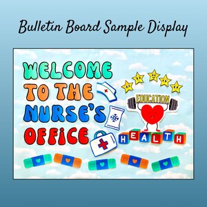 Nurse Office Bulletin Board Kit: School Clinic Decor (PDF Printable Set ...