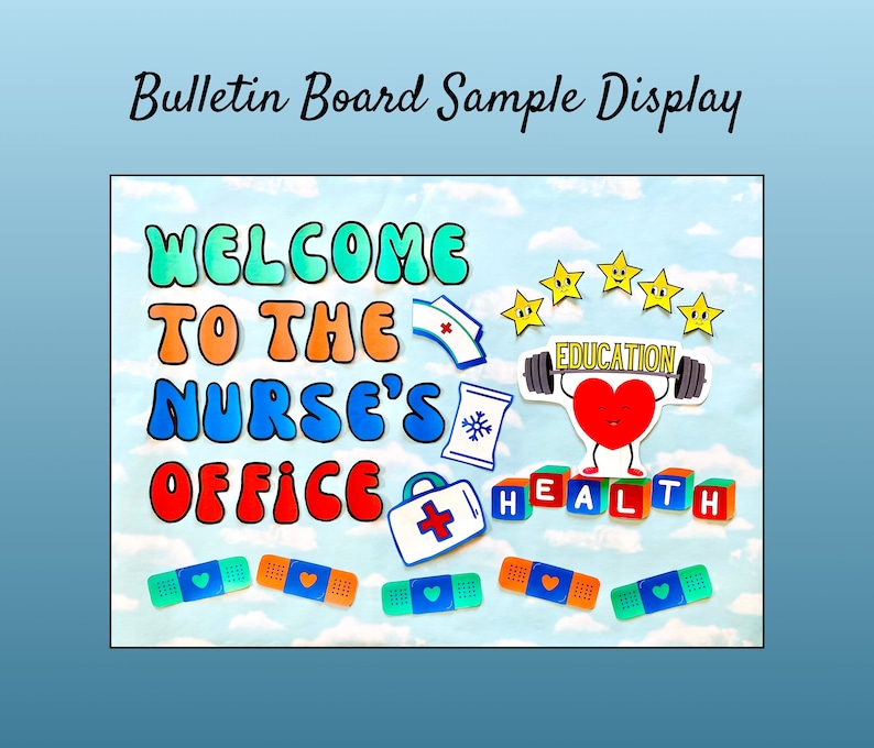 Nurse Office Bulletin Board Kit, School Nurse Bulletin Board Set ...