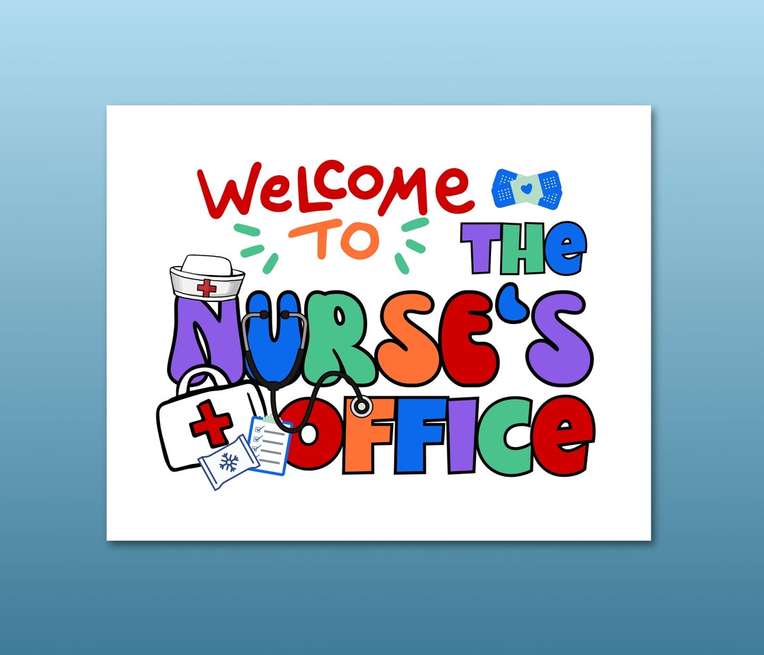 School Nurse Welcome Poster, School Nurse Office Decor, Colorful Health ...