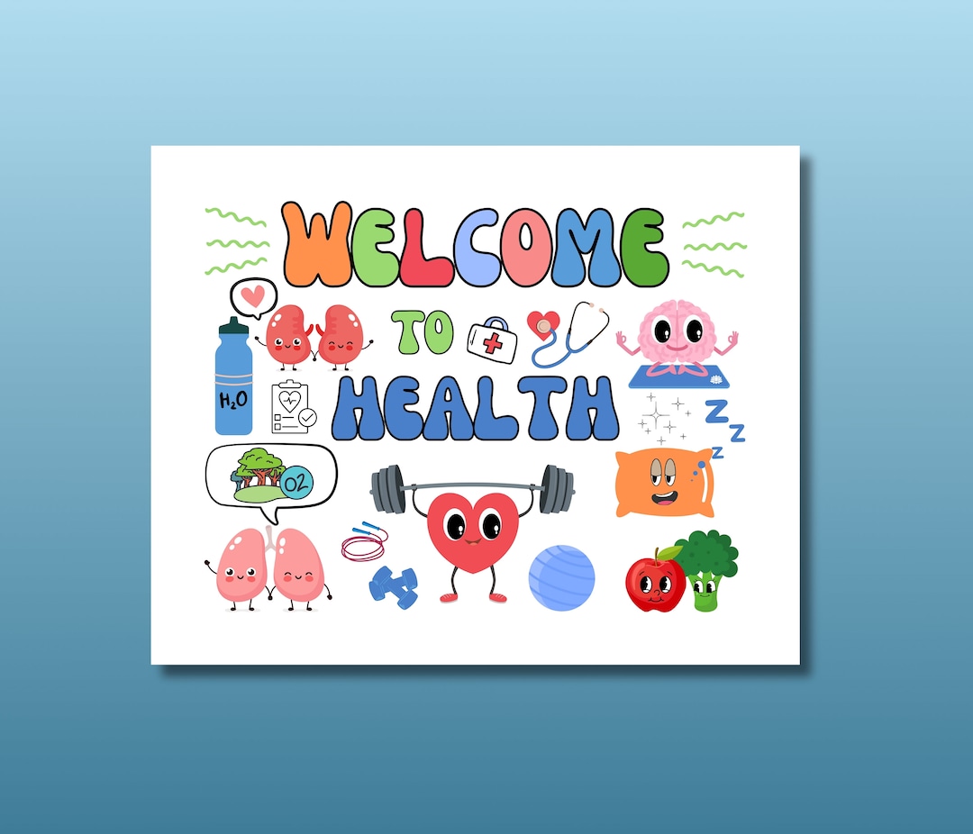 Health Office Welcome Sign, Cute Clinic Decor, Health Class Poster ...