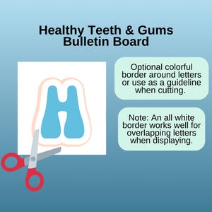 Dental Hygiene Bulletin Board Kit: Healthy Habits Oral Hygiene Decor ...