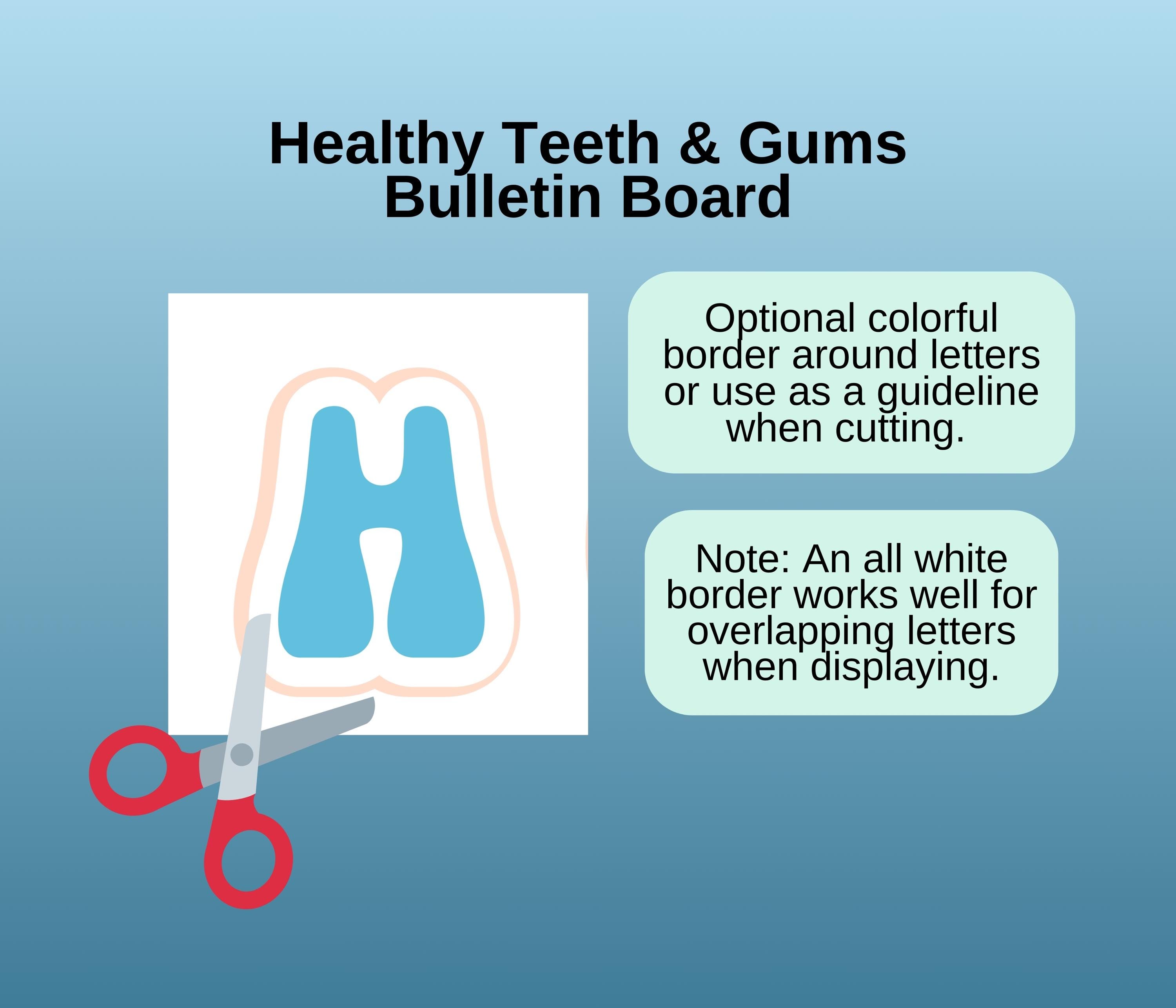 Dental Hygiene Bulletin Board Kit: Healthy Habits Oral Hygiene Decor ...