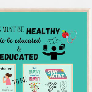 School Health Office Decor, School Nurse Poster, Students Must Be ...