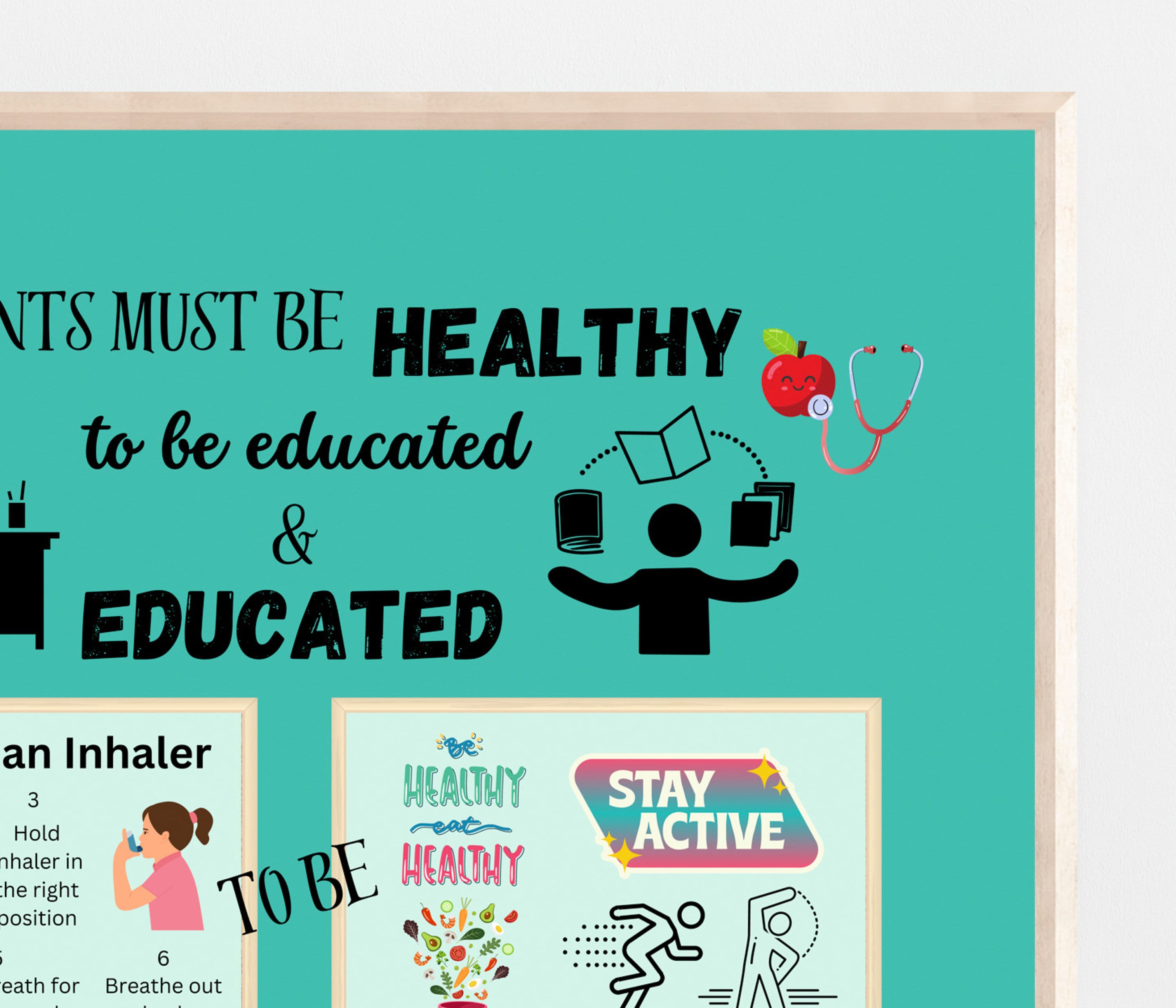 School Health Office Decor, School Nurse Poster, Students Must Be ...