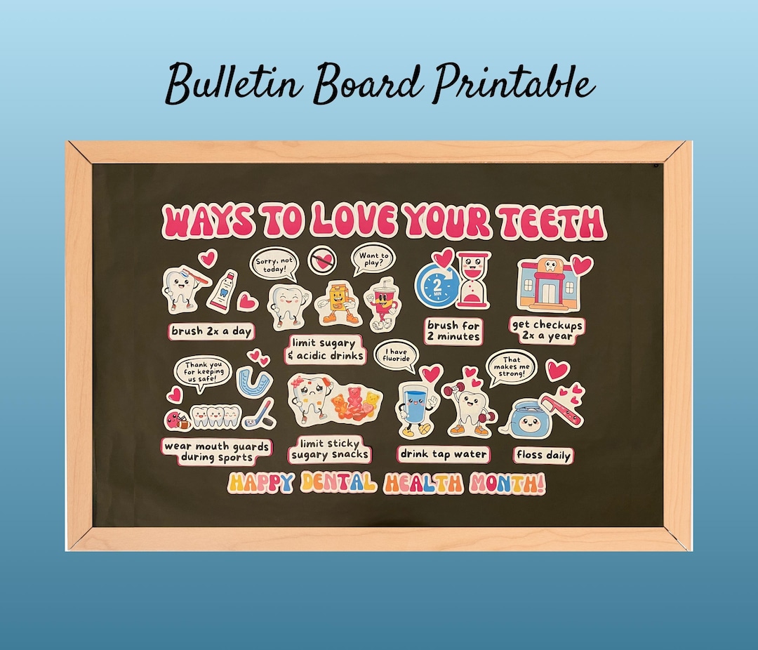 Love Your Teeth Bulletin Board: Dental Health Month | School Nurse ...