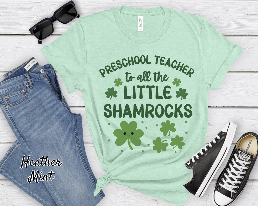 Preschool Teacher St Patricks Day Shirt: Little Shamrocks Tee | Lucky ...