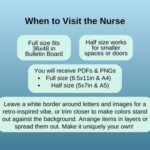 When to Visit the Nurse Bulletin Board Kit, School Nurse Bulletin Board ...