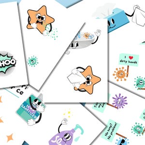 Spread Kindness Not Germs Bulletin Board, Printable School Nurse Decor ...