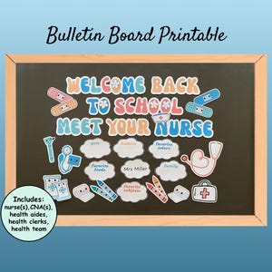 Meet the Nurse Bulletin Board Kit: Pastel School Decor (PDF Printable ...