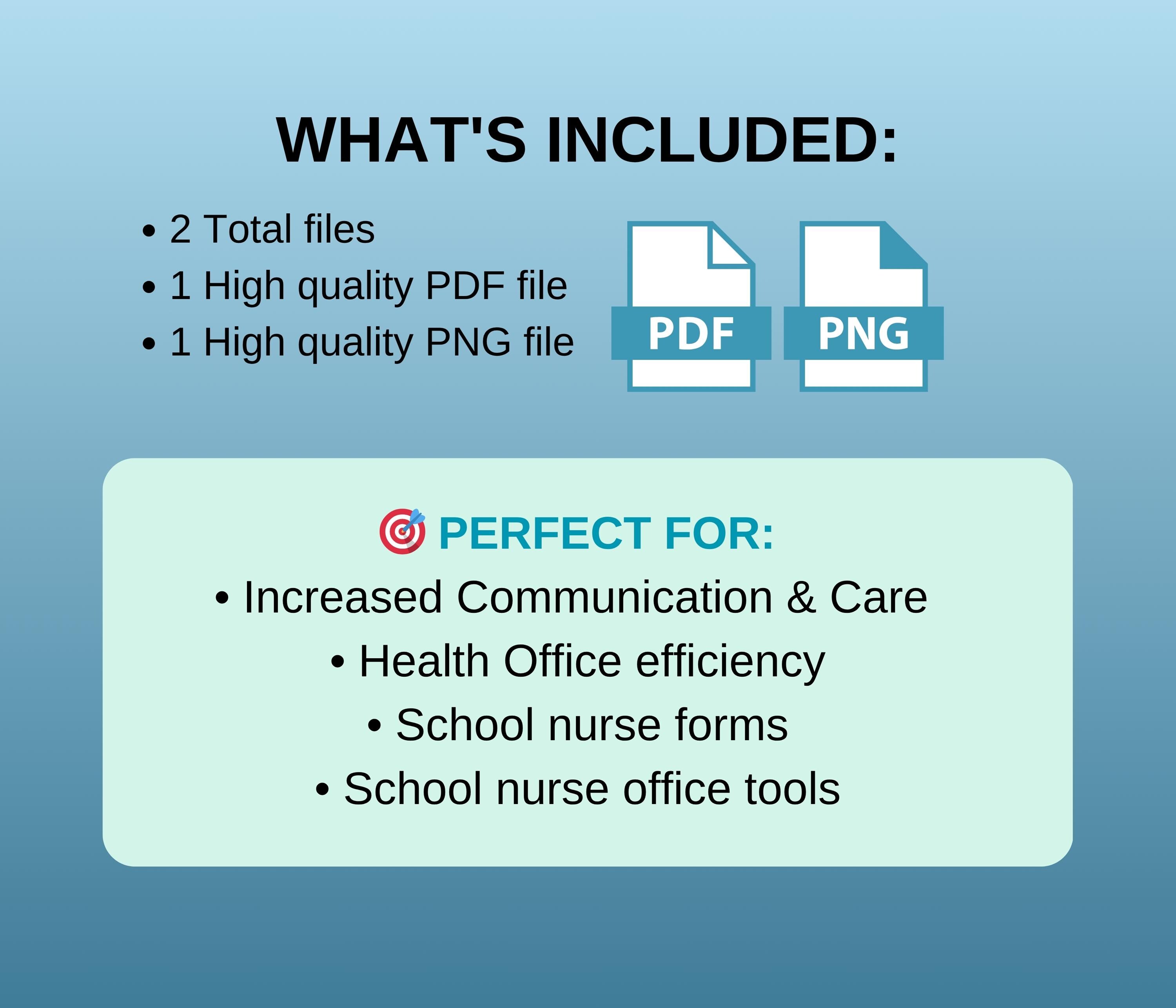 School Nurse Pass Printable Long Version: Health Office Forms (PDF ...