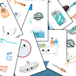 Hygiene Bulletin Board Kit, School Nurse Decor, Healthy Habits Door ...