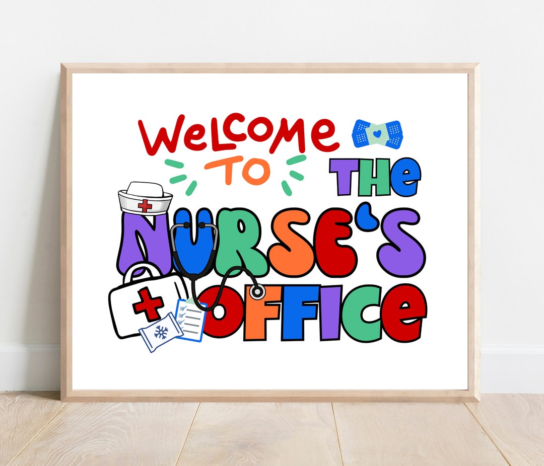 Nurse Office Welcome Poster: Colorful Health Clinic Decor (digital ...