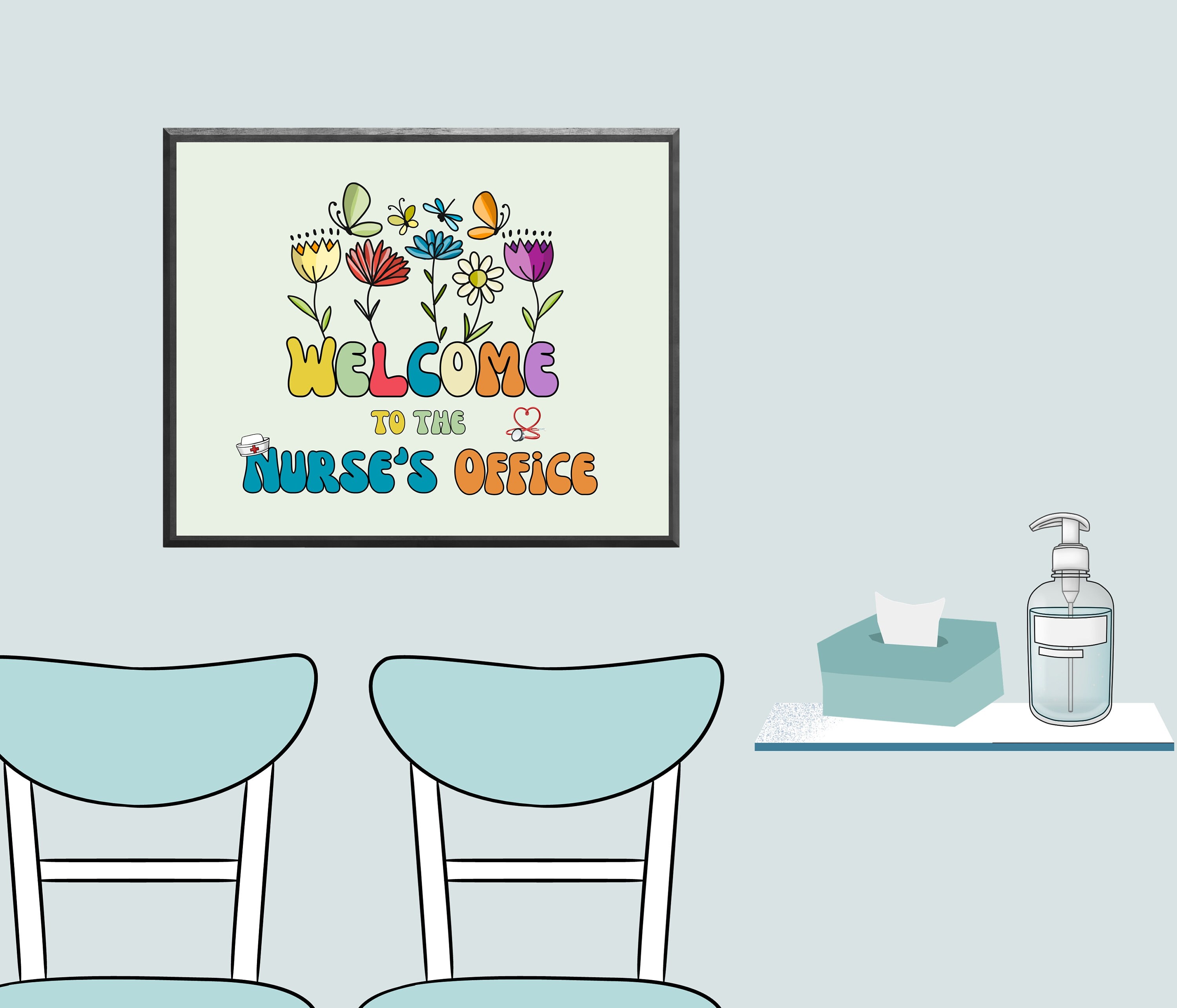 Nurse Welcome Poster, Printable Nurse Office Welcome Door Sign, School ...