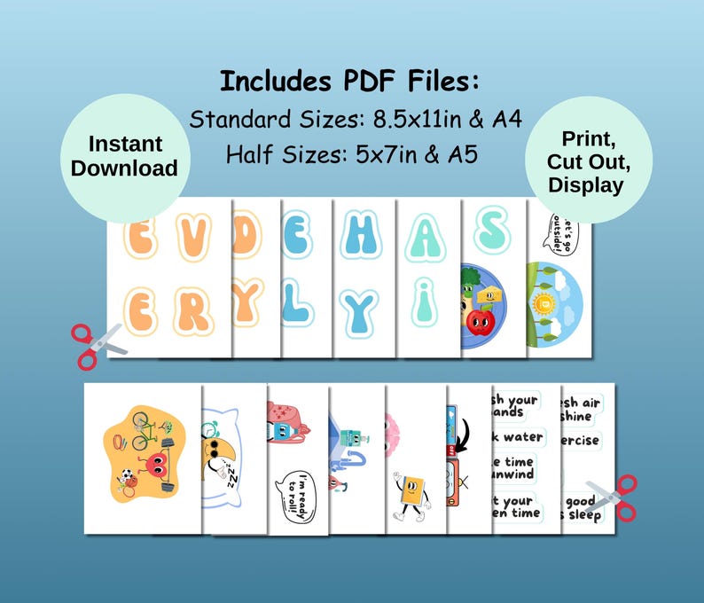 Healthy Habits Bulletin Board Kit: School Nurse Classroom Decor (PDF ...