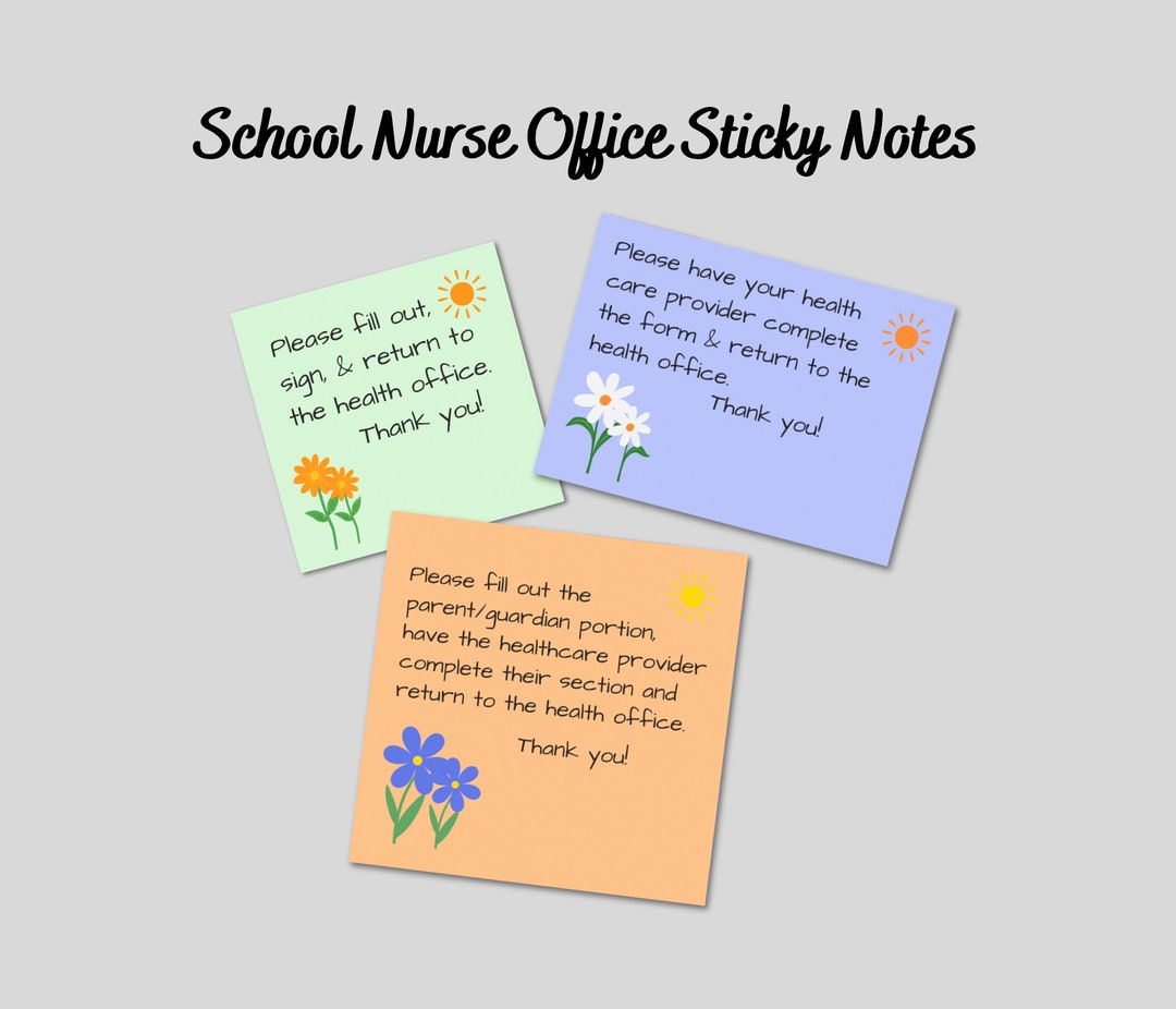 School Nurse Sticky Notes, School Nurse Post-it®, Stylish School Nurse ...
