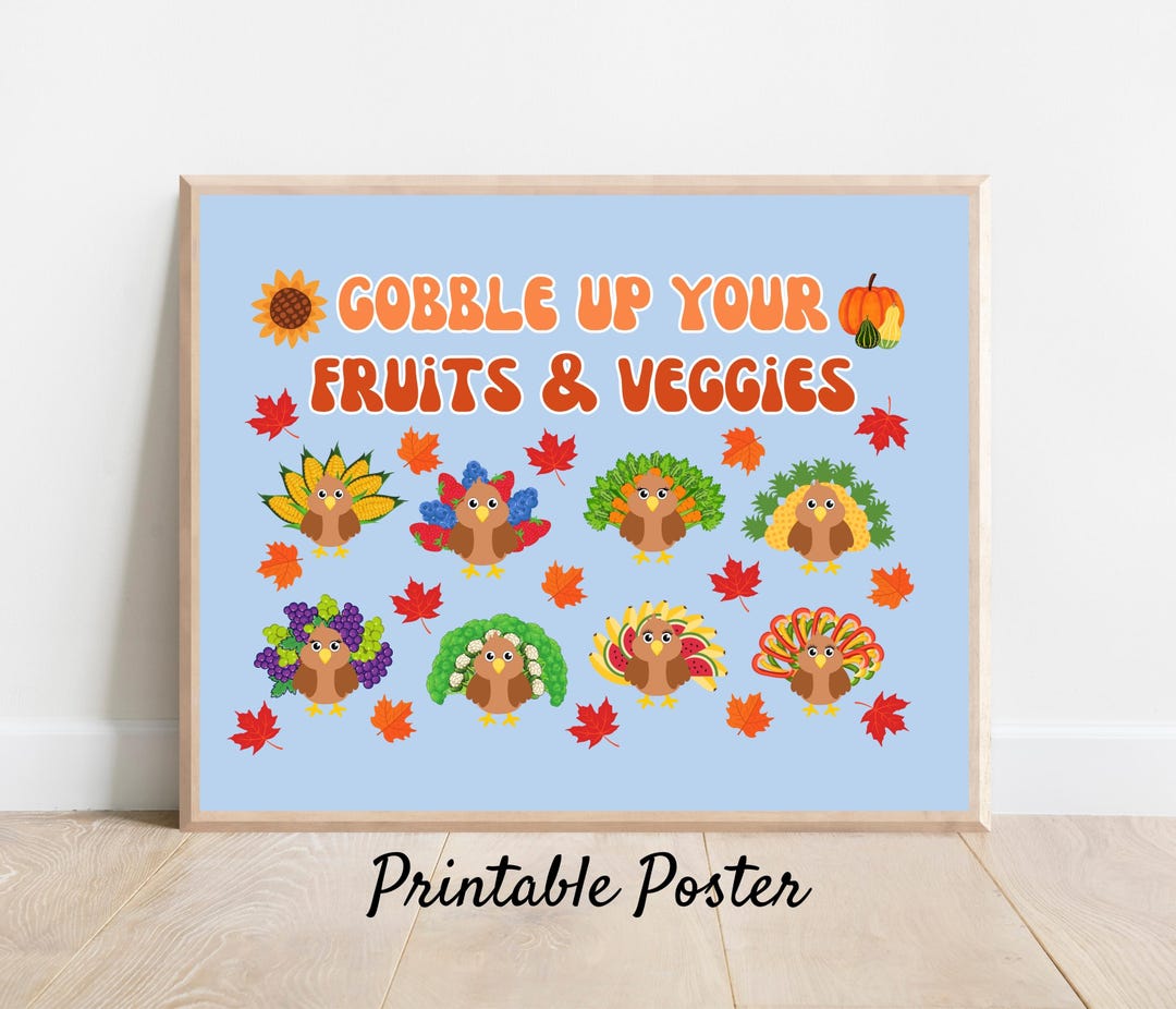 Fall Healthy Habits School Nurse Poster, Thanksgiving Printable ...