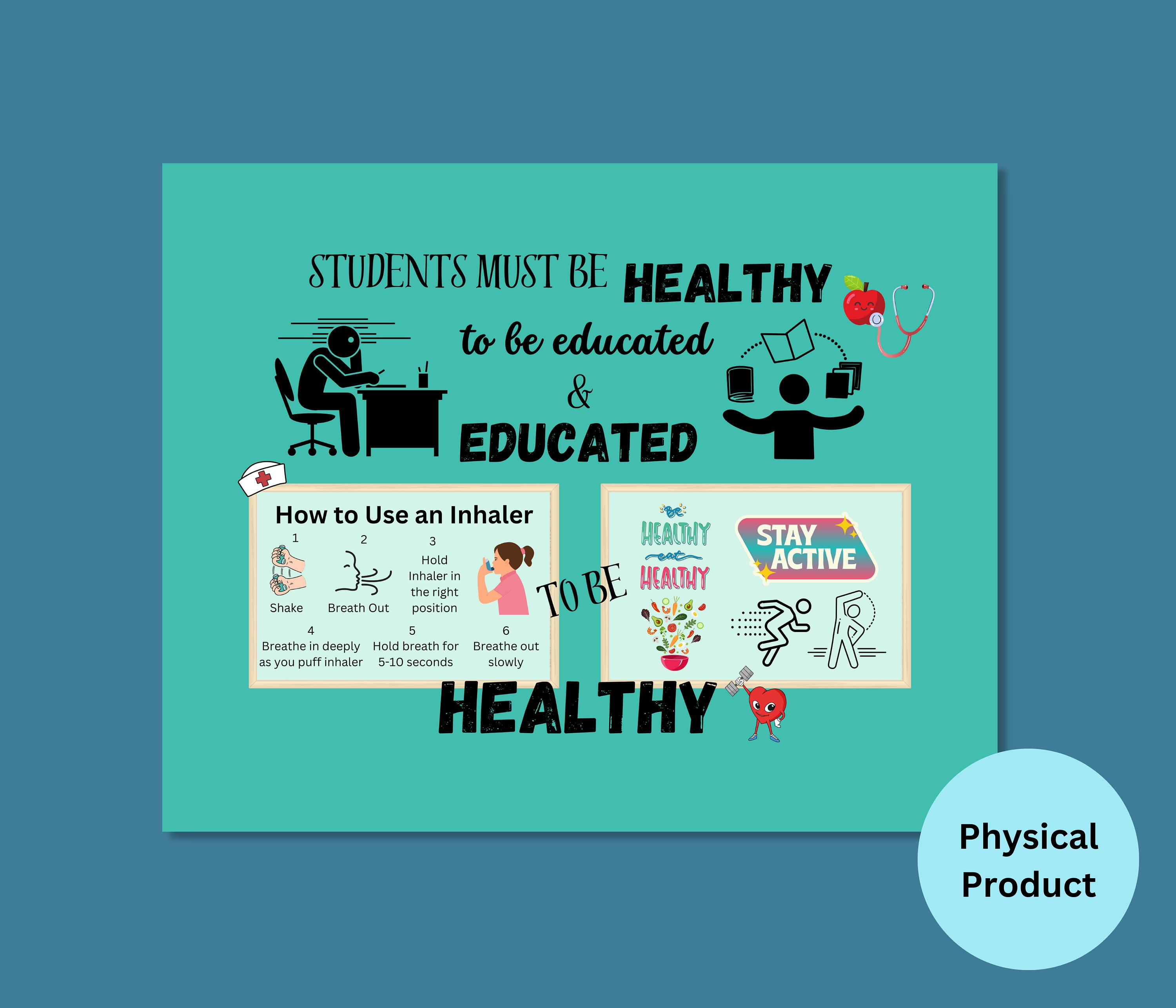 School Health Office Decor, School Nurse Poster, Students Must Be ...