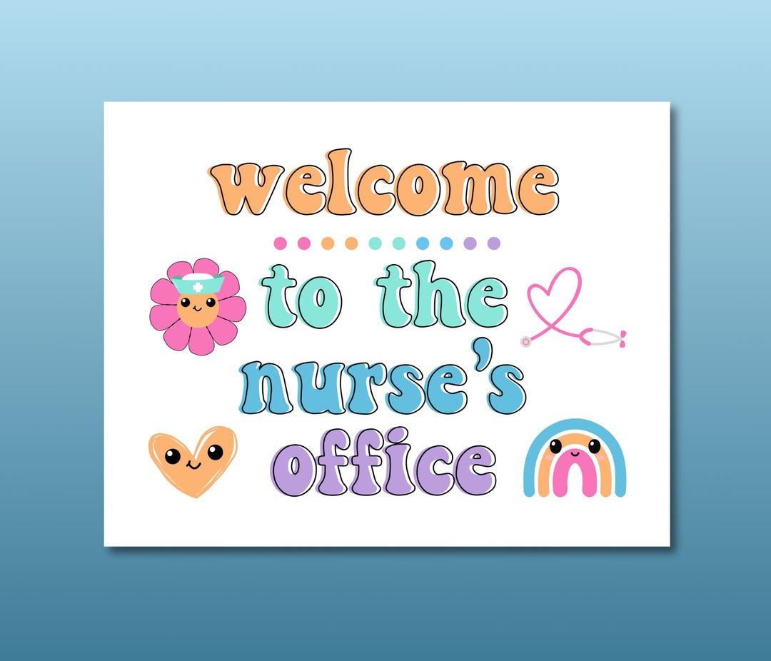 Nurse's Office Pastel Welcome Poster, School Nurse Decor, Health Office ...