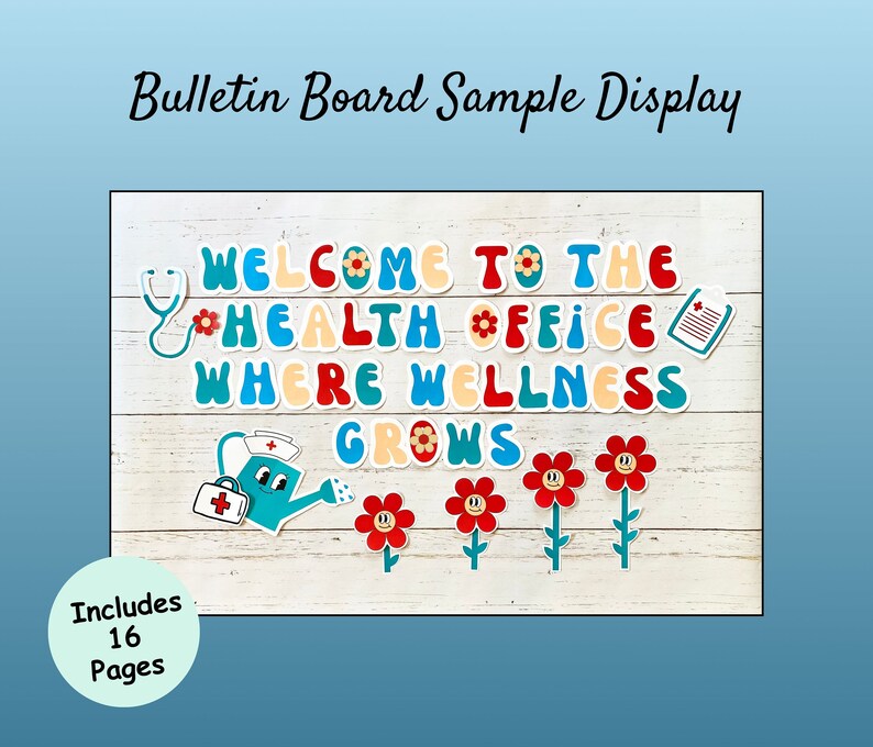 Health Office Bulletin Board Decor: Wellness Grows Printable (PDF ...
