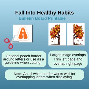Healthy Habits Fall Bulletin Board Kit, Elementary School Nurse Office ...