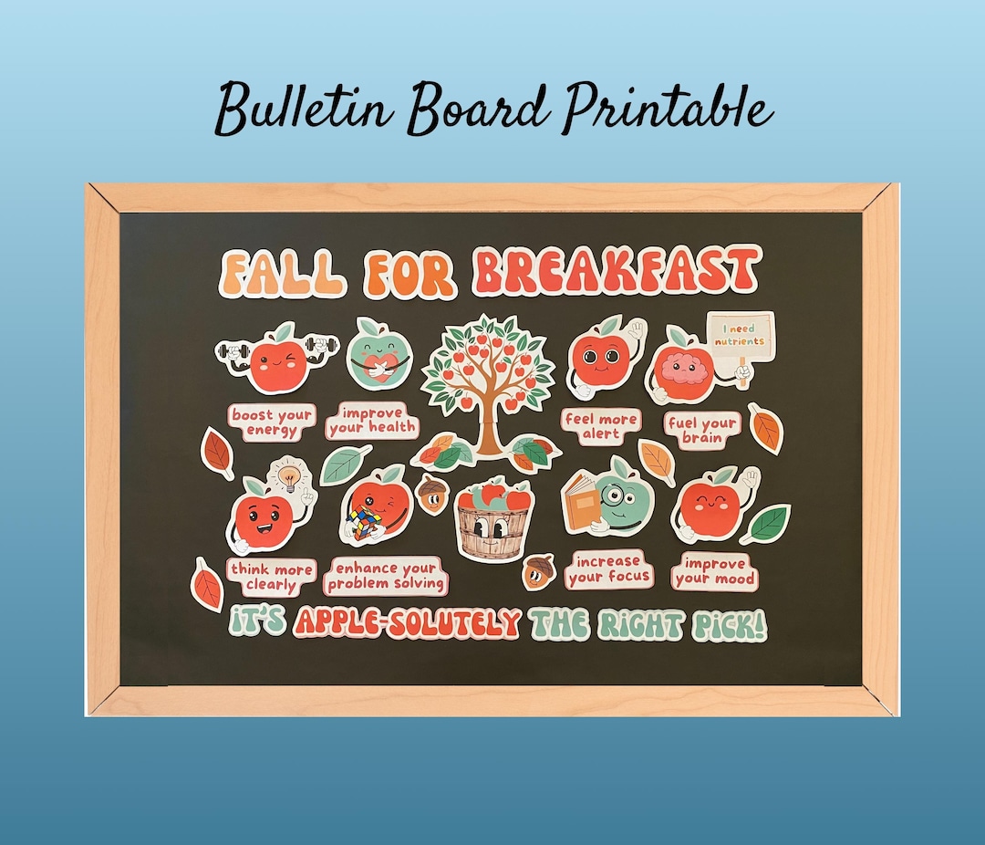 Fall Breakfast Bulletin Board | Apple Picking Theme School Nurse or ...