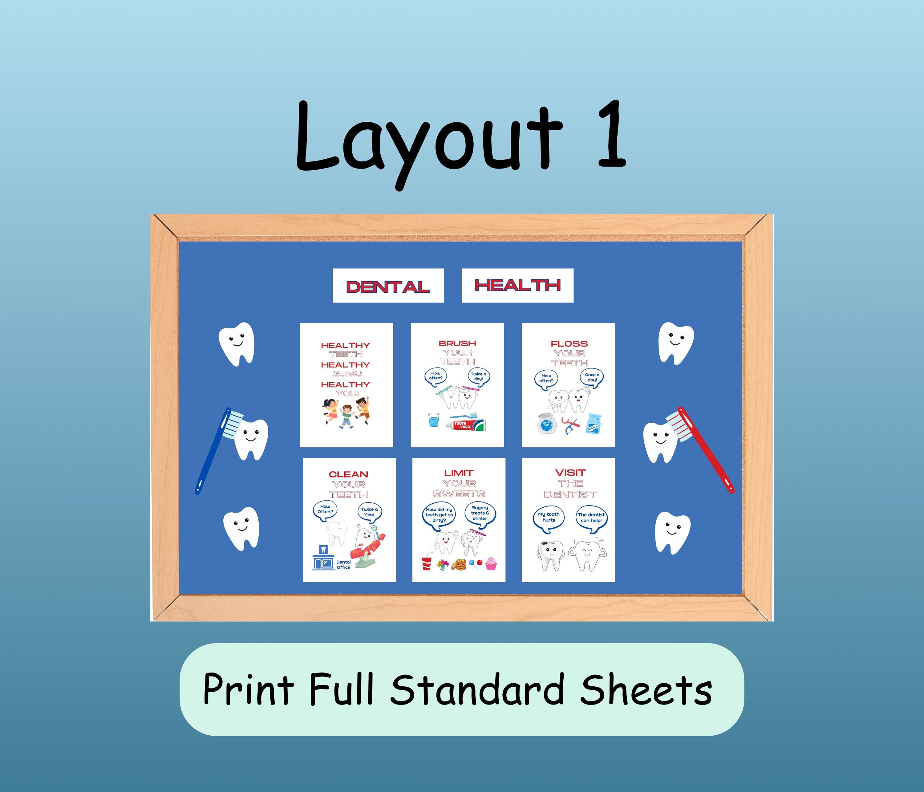 Bulletin Board Kit School Nurse, Bulletin Board Set, Dental Awareness ...