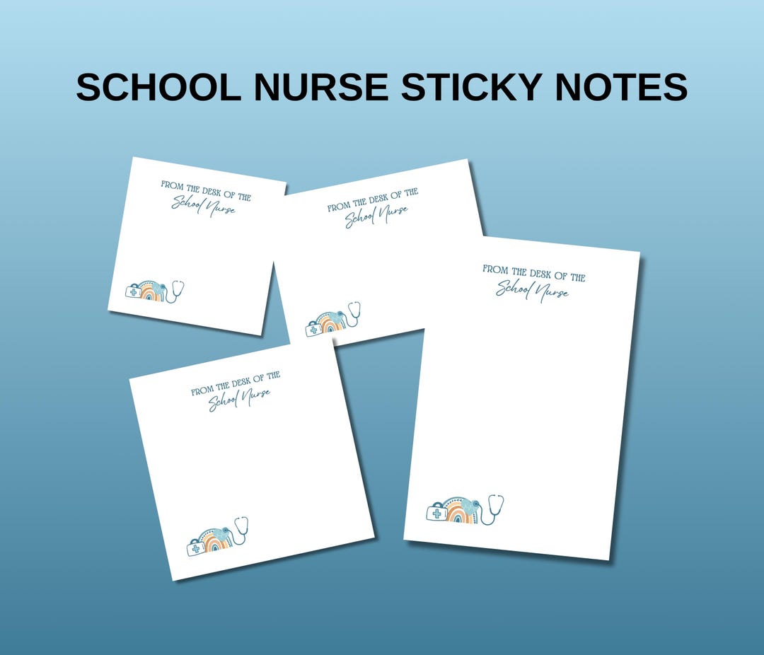 School Nurse Sticky Notes: "from the Desk Of" Post-it® Notes - Etsy