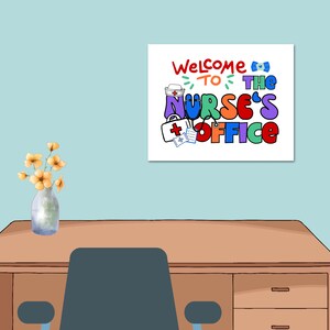 School Nurse Office Welcome Poster: Colorful Health Clinic Decor - Etsy