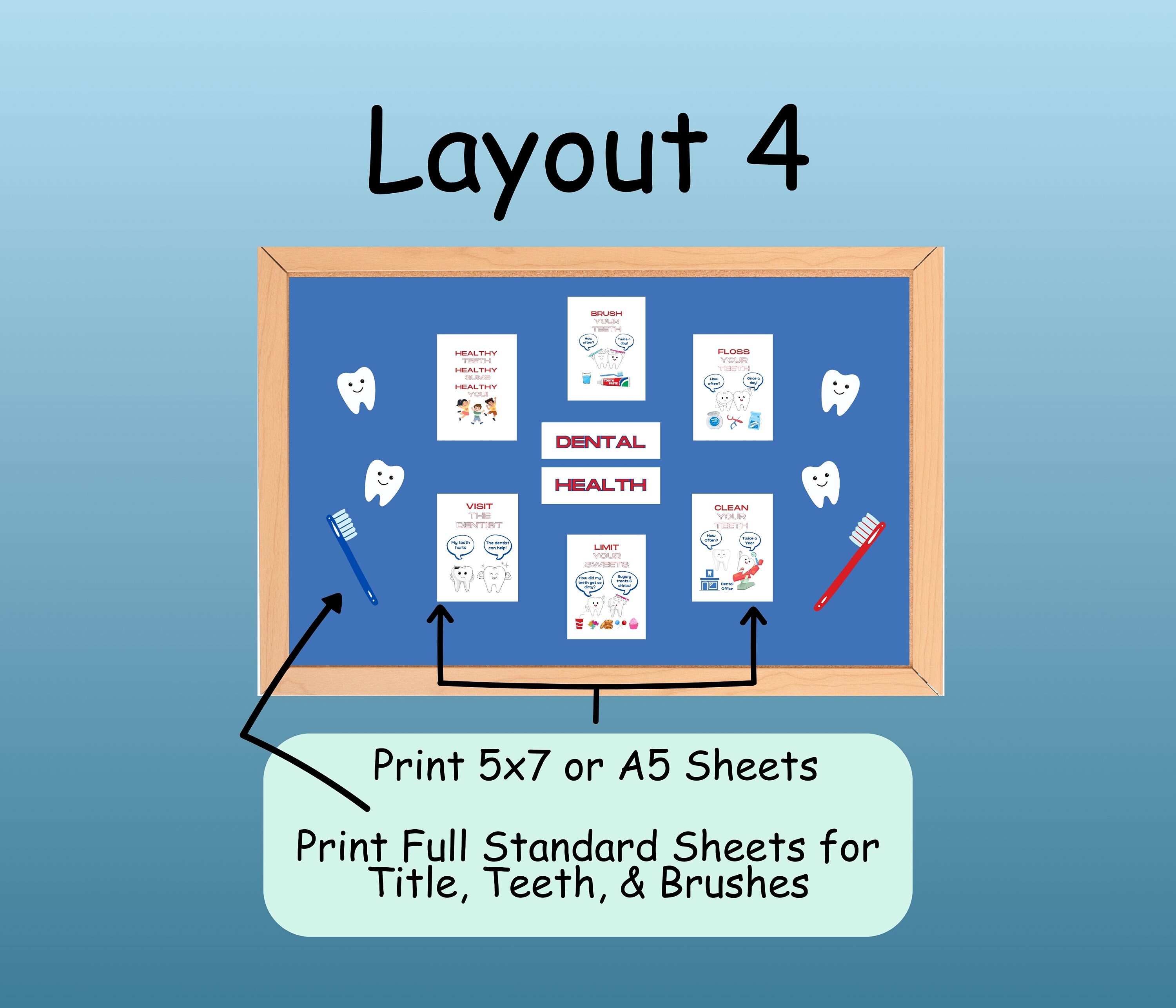 Bulletin Board Kit School Nurse, Bulletin Board Set, Dental Awareness ...