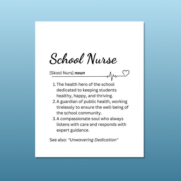 School Nurse Posters - Etsy