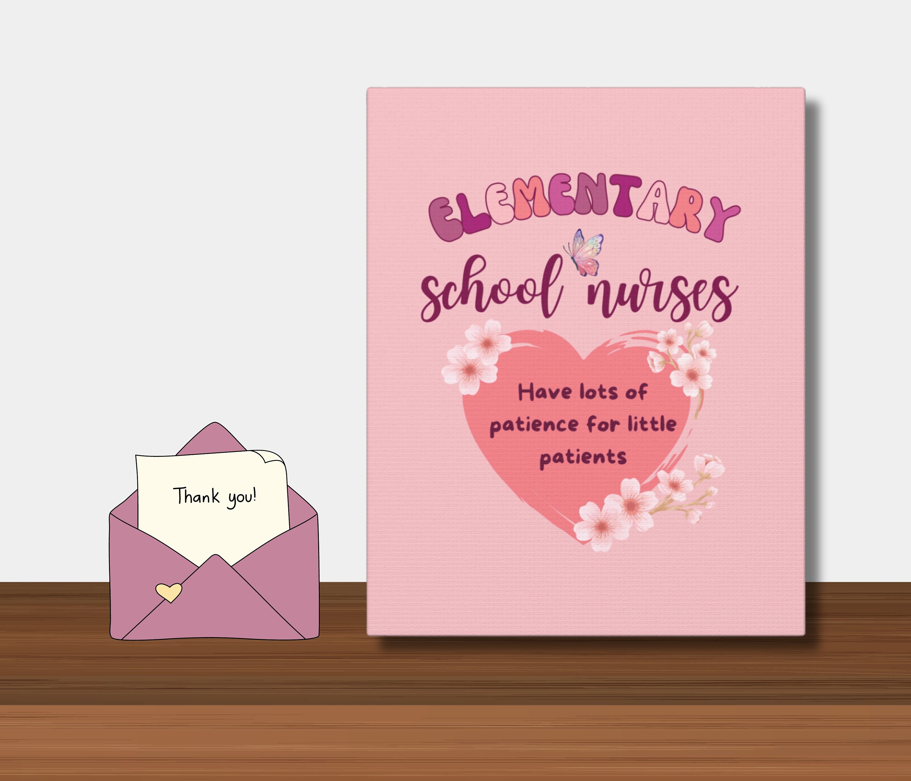 Elementary School Nurse Wall Art, Gift for School Nurse Decor Canvas ...