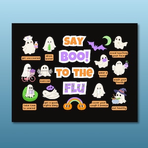 Halloween School Nurse Poster, Fall Flu Health Promotion, Health Office ...