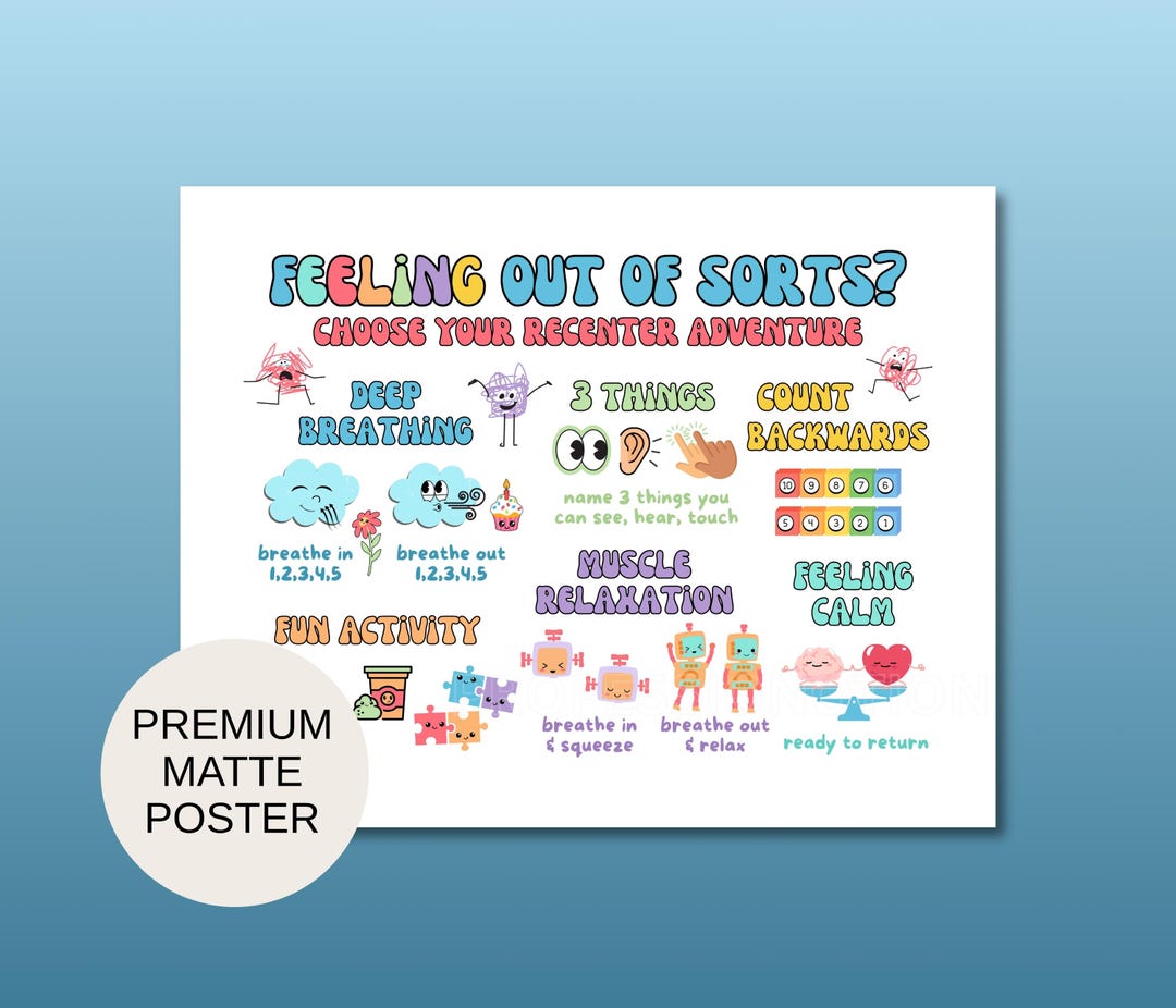Calm Corner Poster: SEL Emotional Regulation Tool for Kids - Etsy