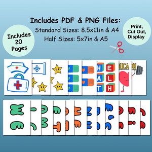 Nurse Office Bulletin Board Kit, School Nurse Bulletin Board Set ...