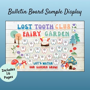 Lost Tooth Club Bulletin Board Kit: Fairy Garden Decor (PDF Printable ...