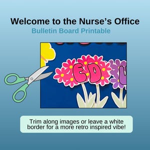 Floral Nurse Office Bulletin Board Kit, School Nurse Bulletin Board Set ...