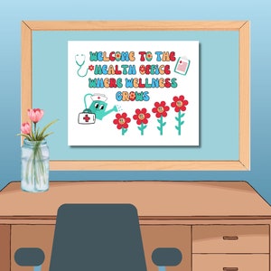 Health Office Wellness Poster Printable, School Nurse Decor, Medical ...