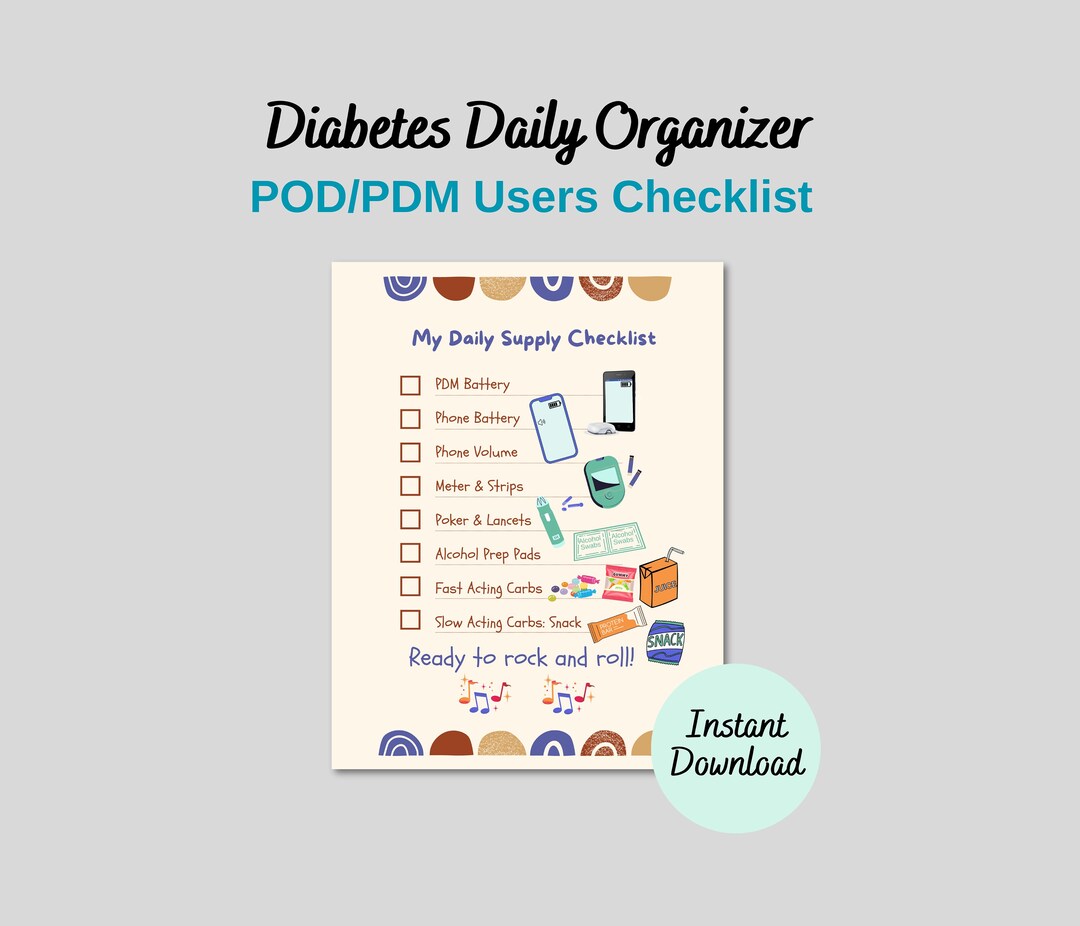 Diabetes Daily Organizer for Kids, Elementary School Diabetic Planner ...